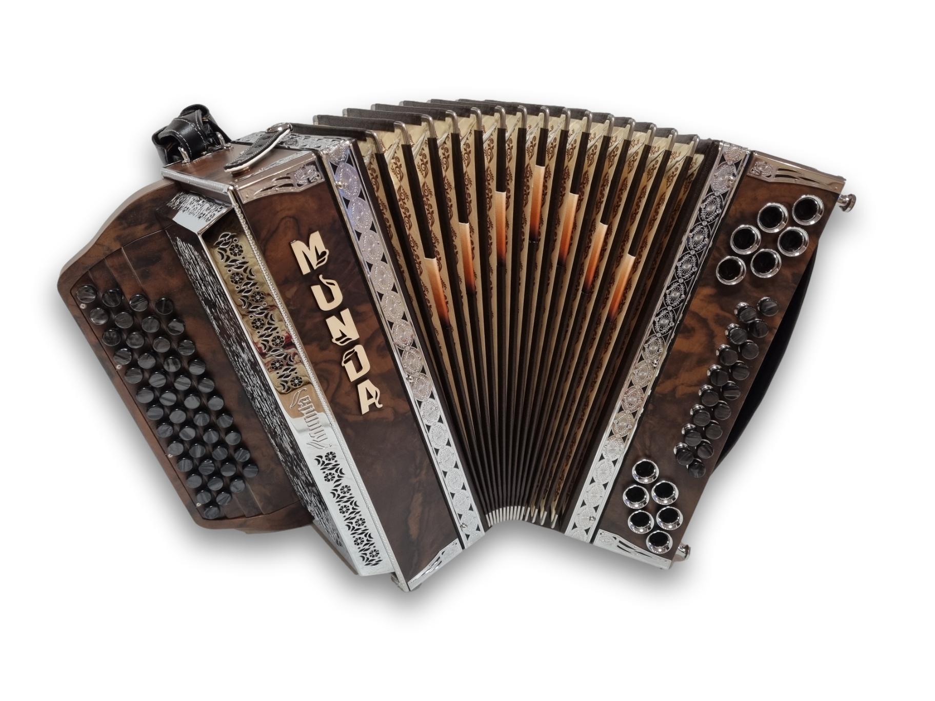 Steirische Harmonika MUNDA Solist Wurzelnuss GCFB - Musik Rieger